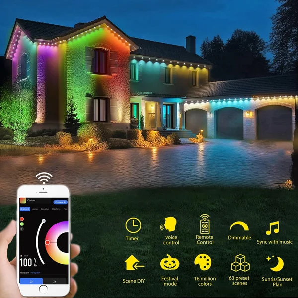 🎅Early Sale 68%OFF -Smart Rainbow LED Permanent Outdoor Light - Smart ...
